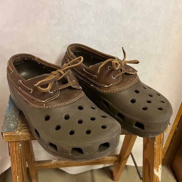 CROCS | Shoes | Crocs Islander Leather Boat Shoes | Poshmark
